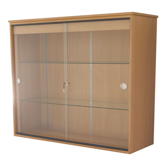 Contemporary display case - ambic educational - wall-mounted / glass / MDF