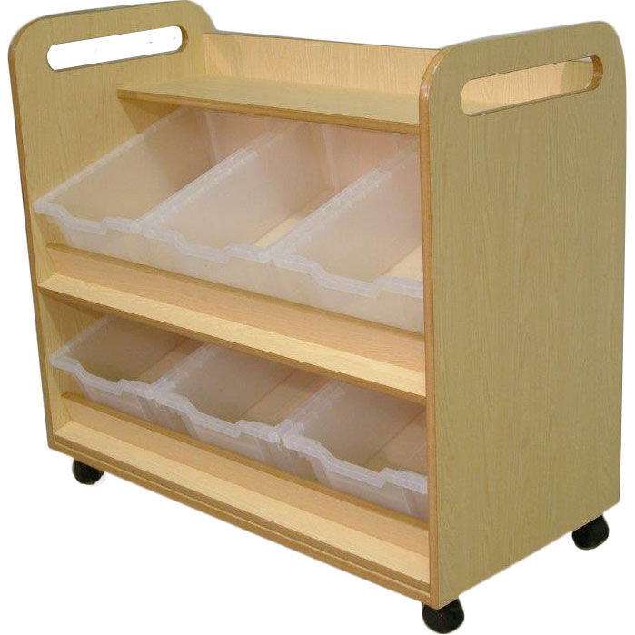 Food tray trolley - ambic educational - for school / MDF