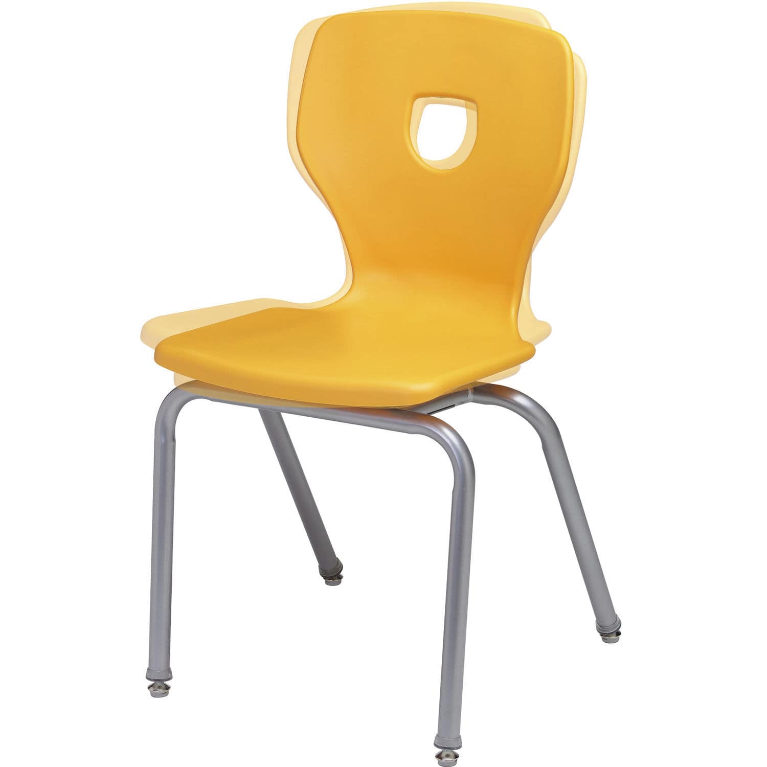Contemporary chair - SILHOFLEX - Columbia - plastic / stacking / sled base