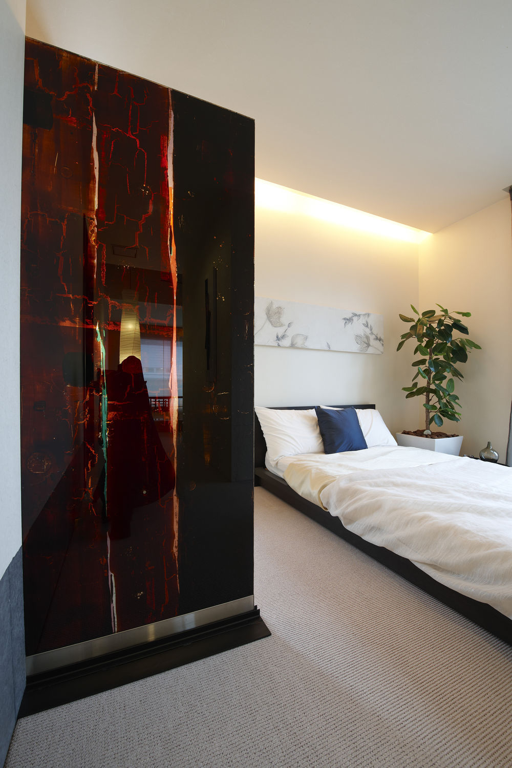 Safety glass panel - BARK - Duco - tempered / patterned / lacquered