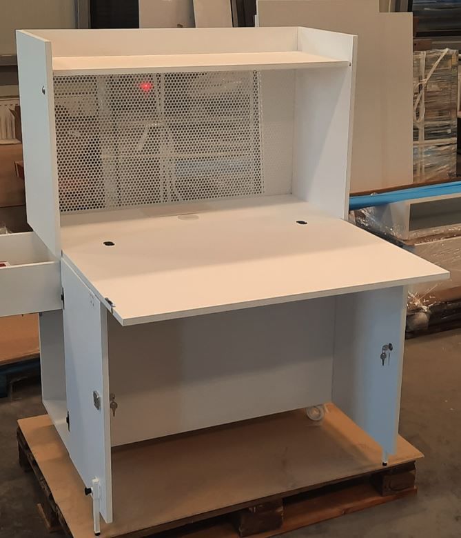 Contemporary computer cabinet - The Expert in white - Sobocan - metal ...