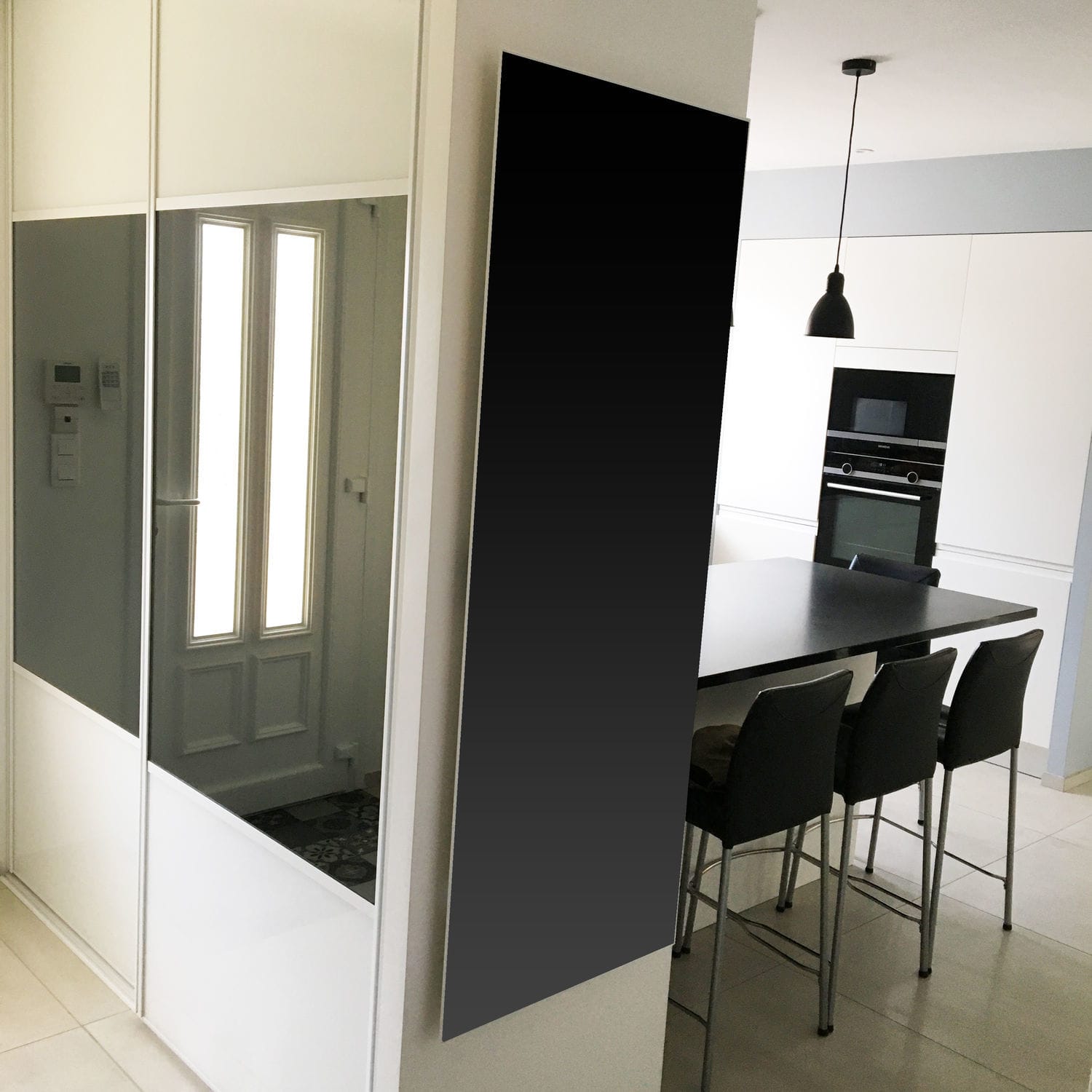 Electric radiator - CI-GLASS-1000WL-BLACK - Heat4all France - 1000 w ...