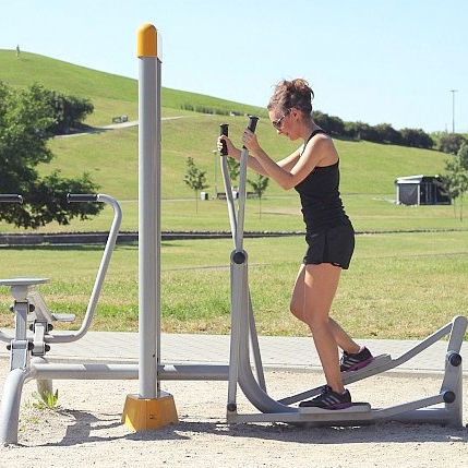 Outdoor elliptical trainer - THJ-D11 - Herkules Fitness - for public space