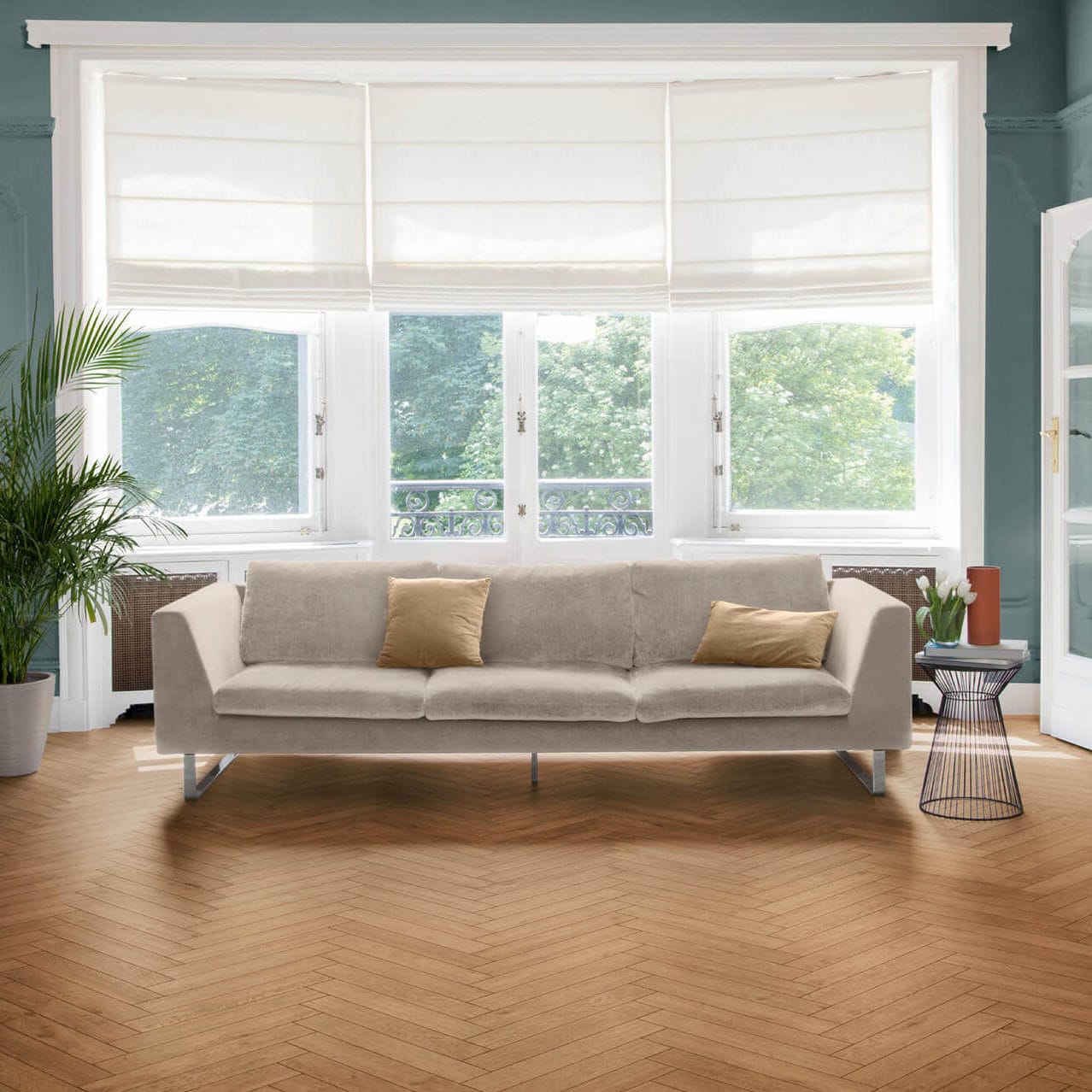 Oak laminate flooring - BATON ROMPU TEXAS LIGHT BROWN - Décoplus ...