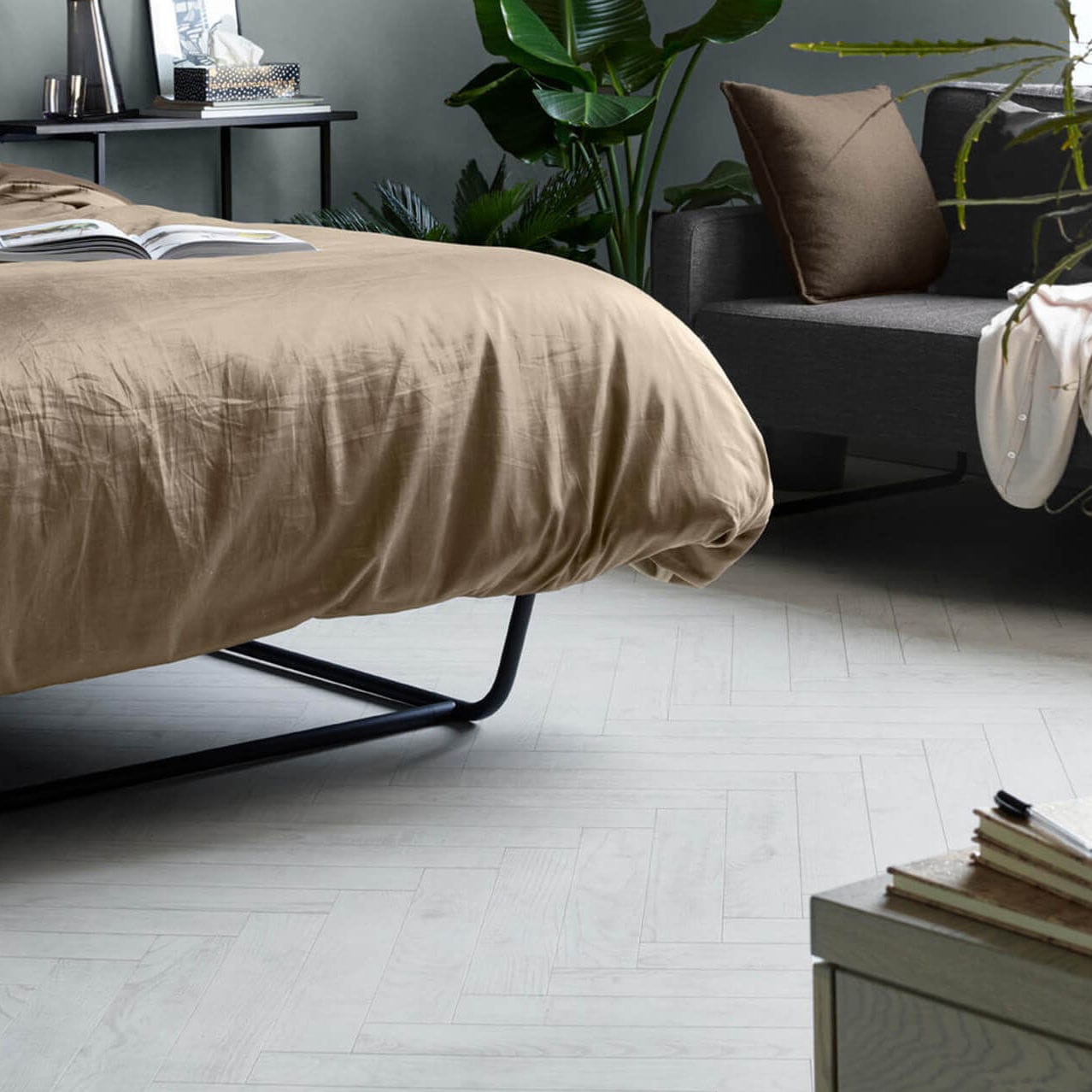 Oak laminate flooring - BATON ROMPU CHESTNUT WHITE - Décoplus Parquets ...