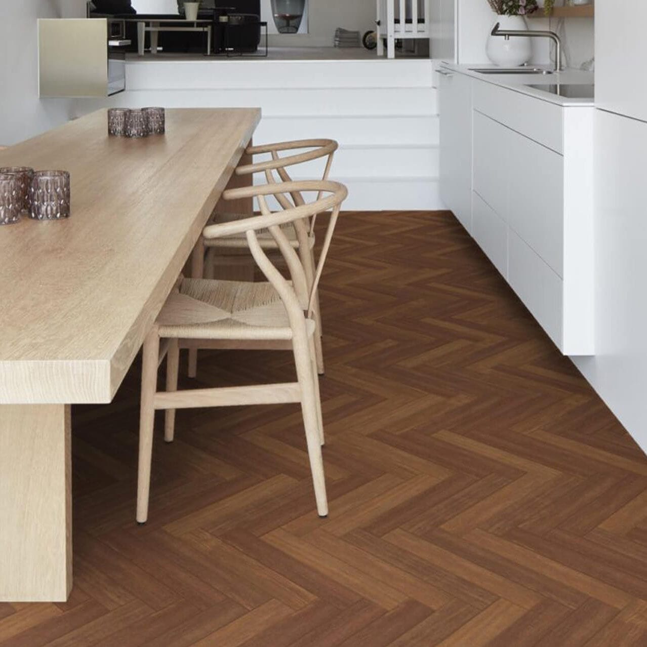 Teak laminate flooring - BATON ROMPU TEAK BROWN - Décoplus Parquets ...