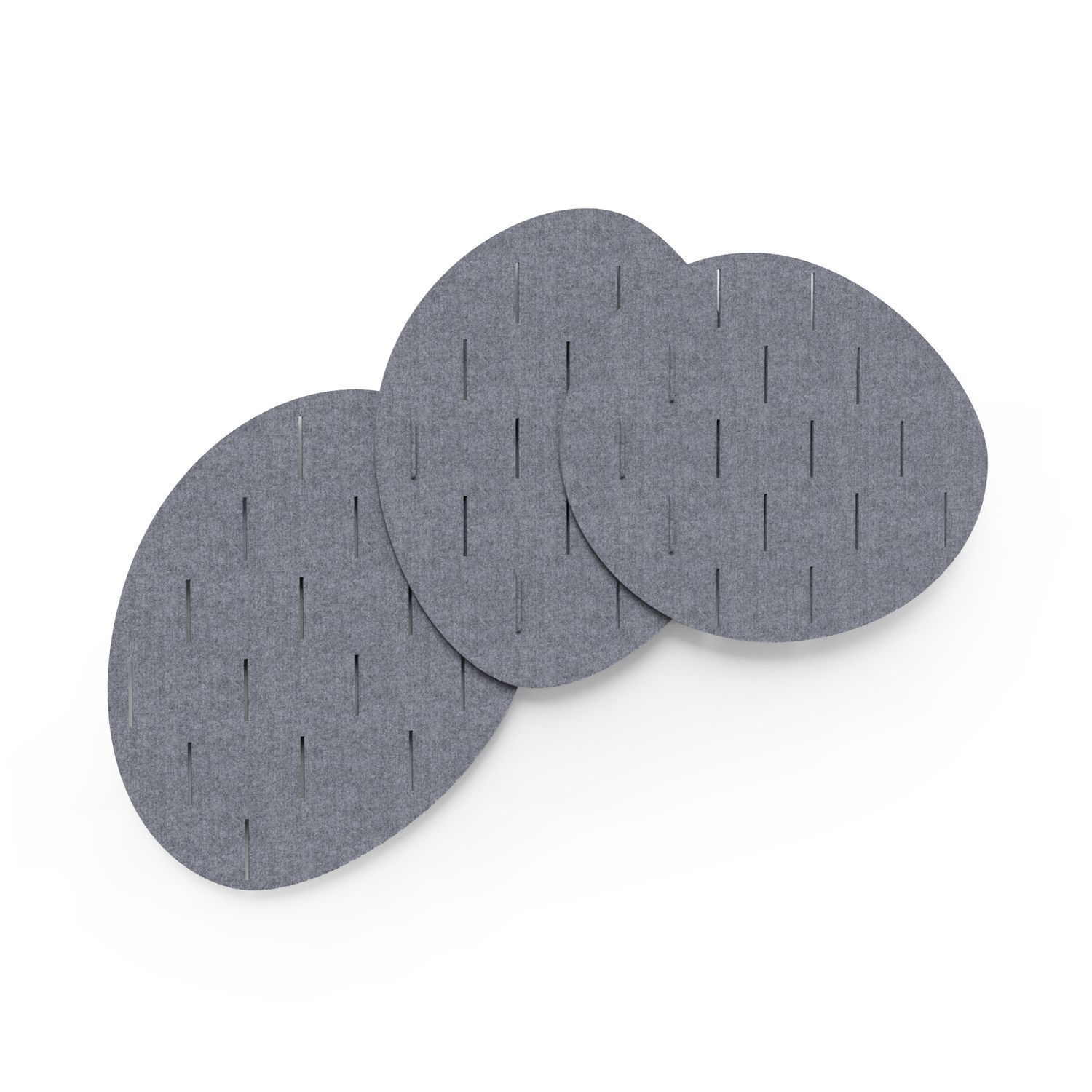 Acoustic wall panel - CHIPS - SilentLab - PET / fabric look / gray