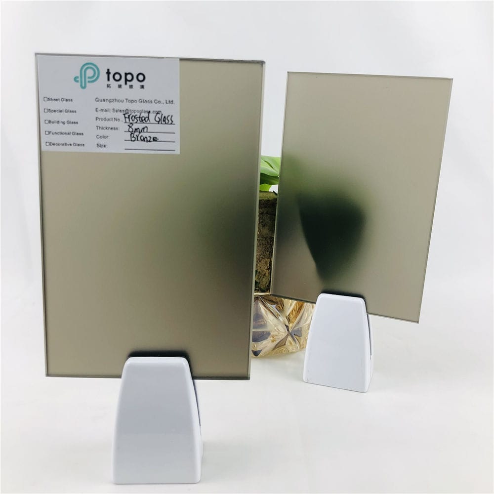 Etched glass panel - FG-TP - Guangzhou Topo Glass Co., Ltd. - for interior