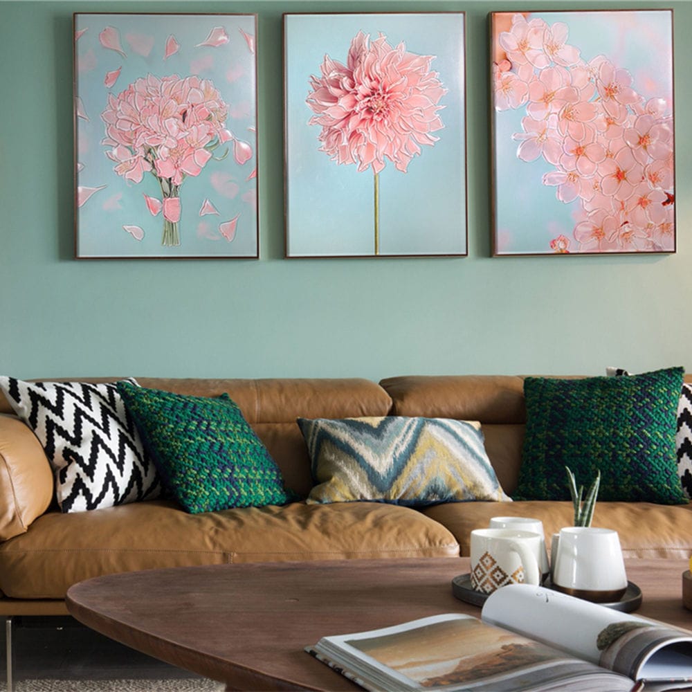 Floral motif decorative painting - MR-YB6-2060 - Guangzhou Topo Glass ...