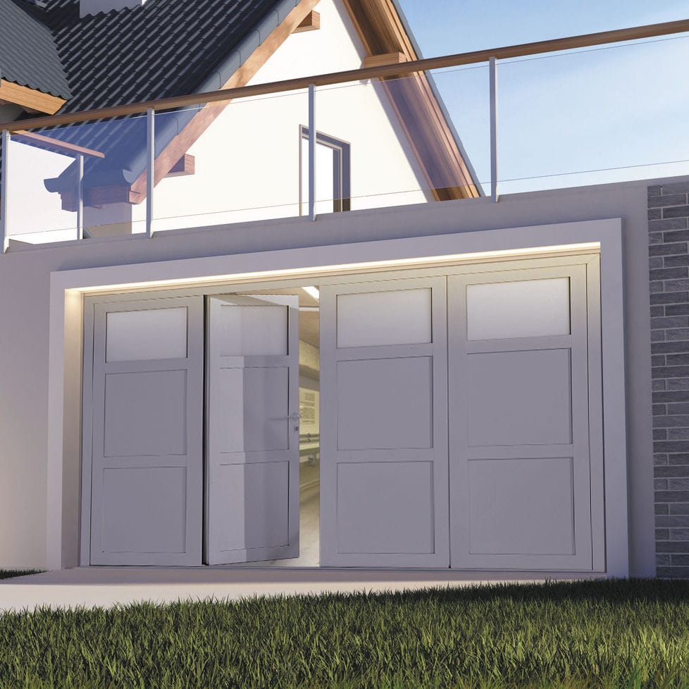 Swing garage door - EVOLUTION CLASSIQUE - Volets Thiebaut - aluminum ...
