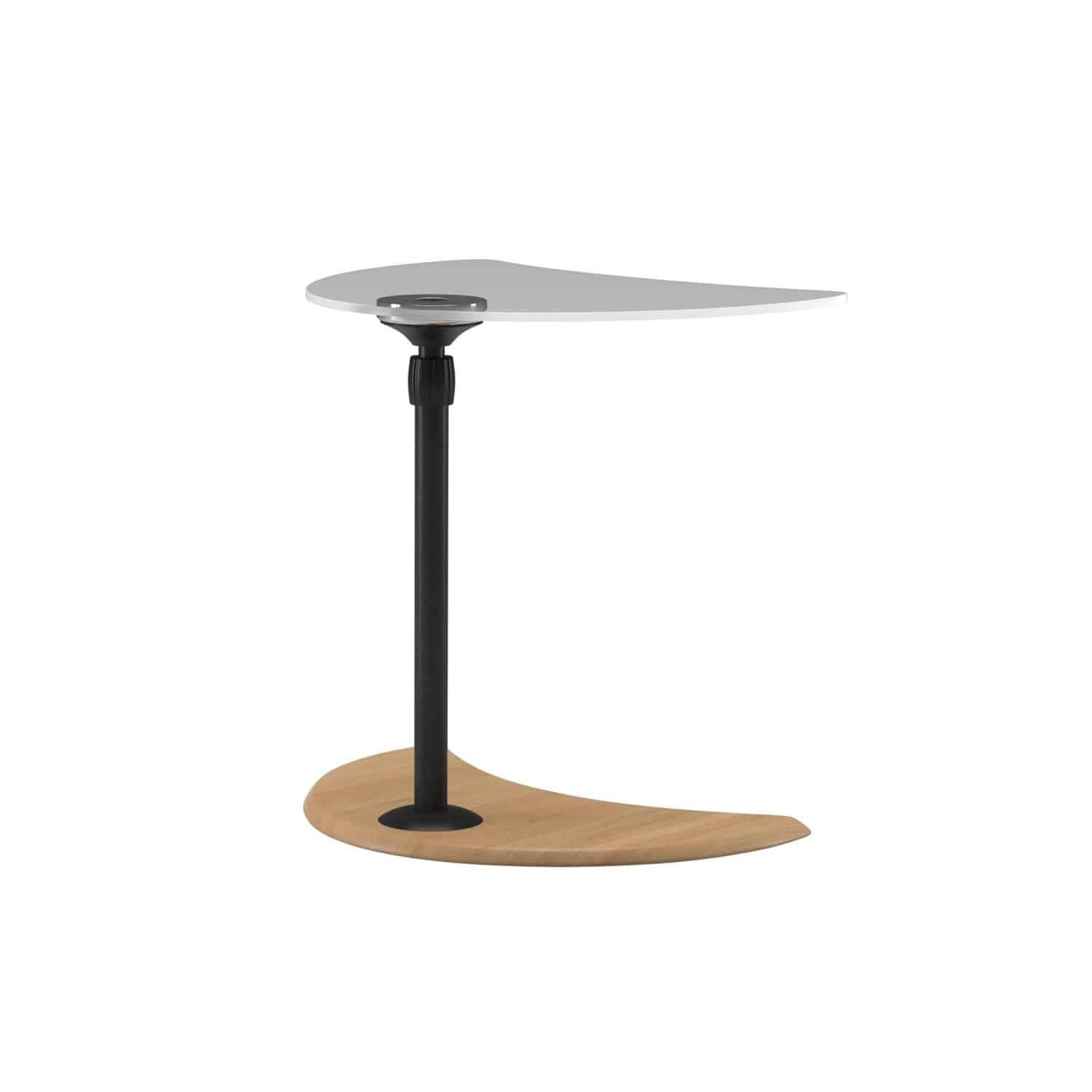 Contemporary side table - A - Stressless - glass / metal base / wooden base