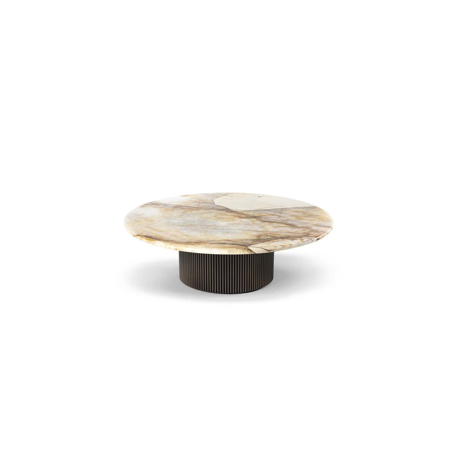 Contemporary coffee table - MILLER - HESSENTIA | Cornelio Cappellini - marble / metal base / round
