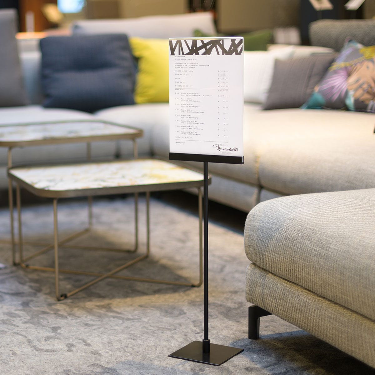 Floor-standing display panel - INSTAND MIDI, STRAIGHT CTR. - FEPRO ...