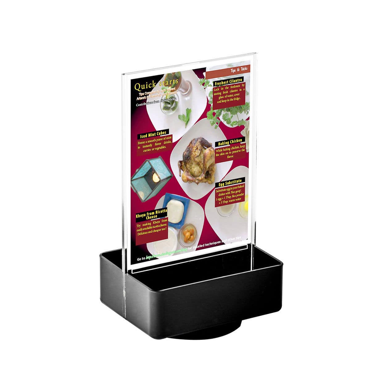 Countertop display panel - INSPIN BASKET - FEPRO - indoor / acrylic