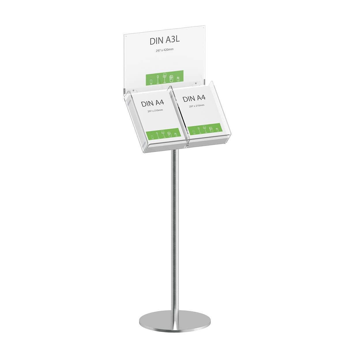 Free-standing brochure holder - Q EZI WITH SIGN - FEPRO - stainless ...