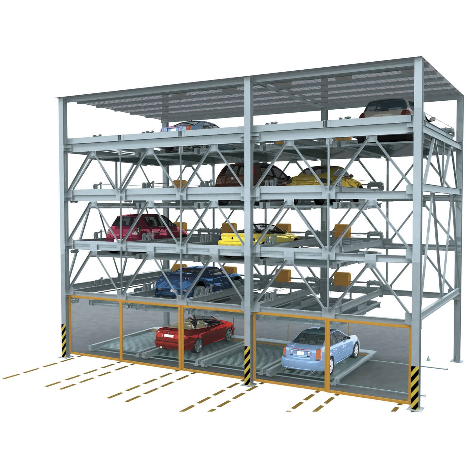 Platform parking system - Liftech - with elevator