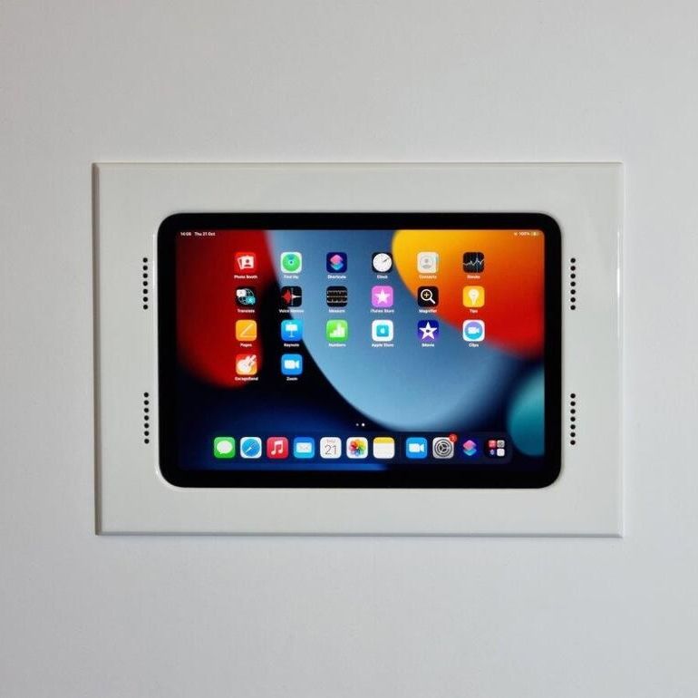Wall-mounted iPad® holder - 002-1-424-WH - Wall-Smart - home ...