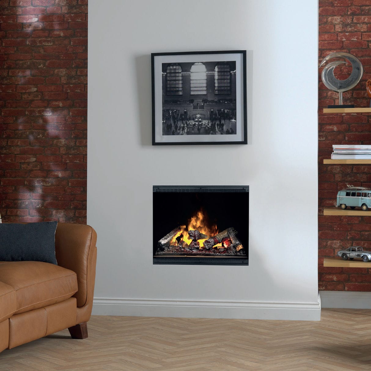 Electric open hearth - OPTIMYST ENGINE 600 - Dimplex - 1-sided / metal ...