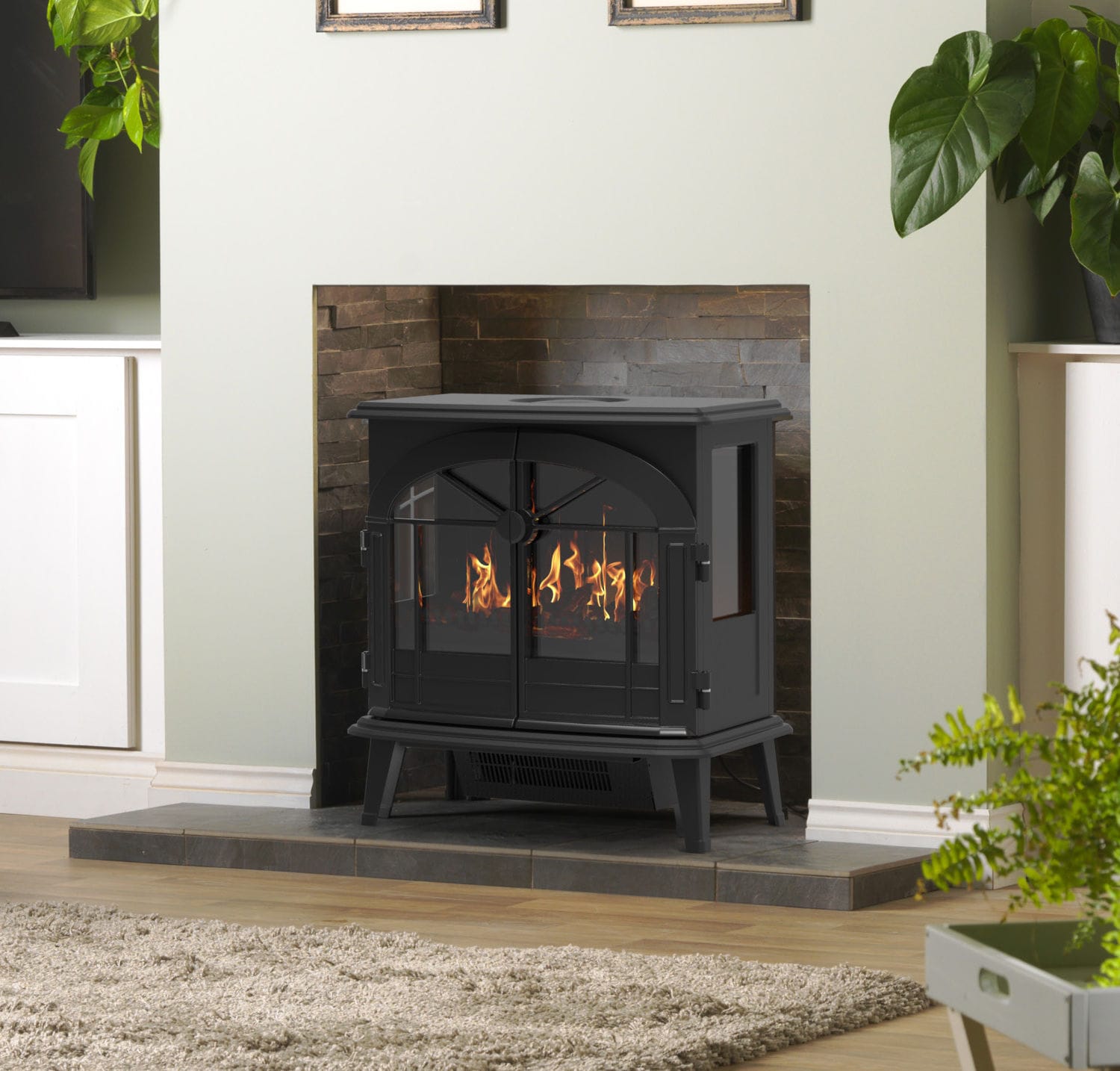 Electric heating stove - BECKLEY - Dimplex - 0 - 5 kW / with legs / 3-sided