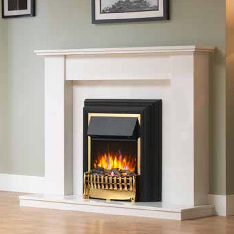 Electric open hearth - KINGSLEY DELUXE - Dimplex - 1-sided / brass ...