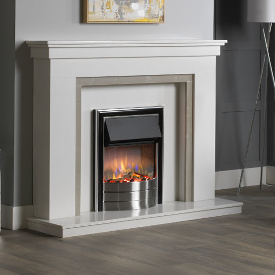 Electric open hearth - SKELDON 3D - Dimplex - 1-sided / chrome steel ...