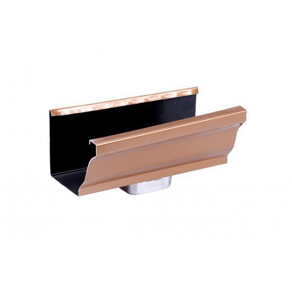 Pre-coated aluminum roof gutter - NF300-MIEL - Brico-Toiture - square