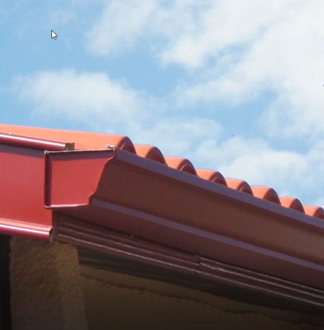 Roof gutter sheet metal - ARALTEC - aluminum / colored / blue