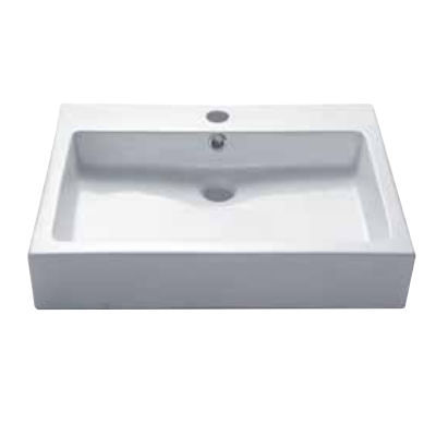 Countertop washbasin - TANK - LINE ART - ceramic / rectangular / 1-hole