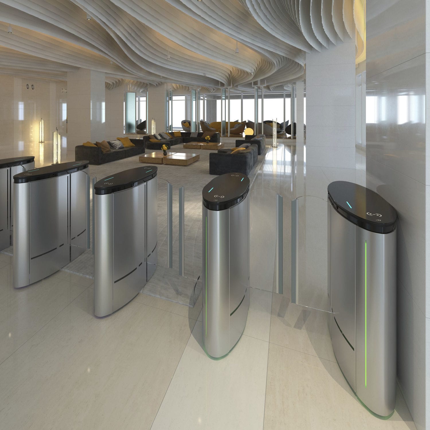 Access control speed gate - SMARTLANE - AUTOMATIC SYSTEMS - glass ...