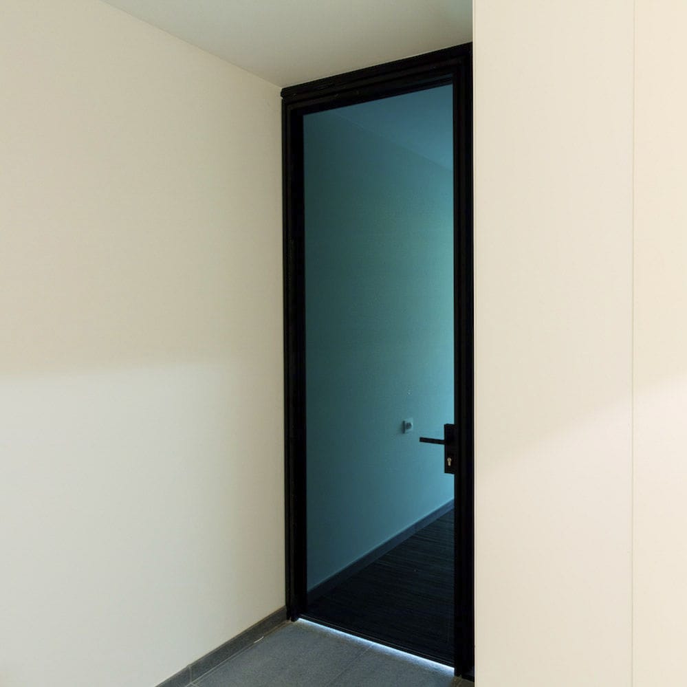 Interior door - MINIMALIST - AVC - aluminum / pivoting with offset axis ...