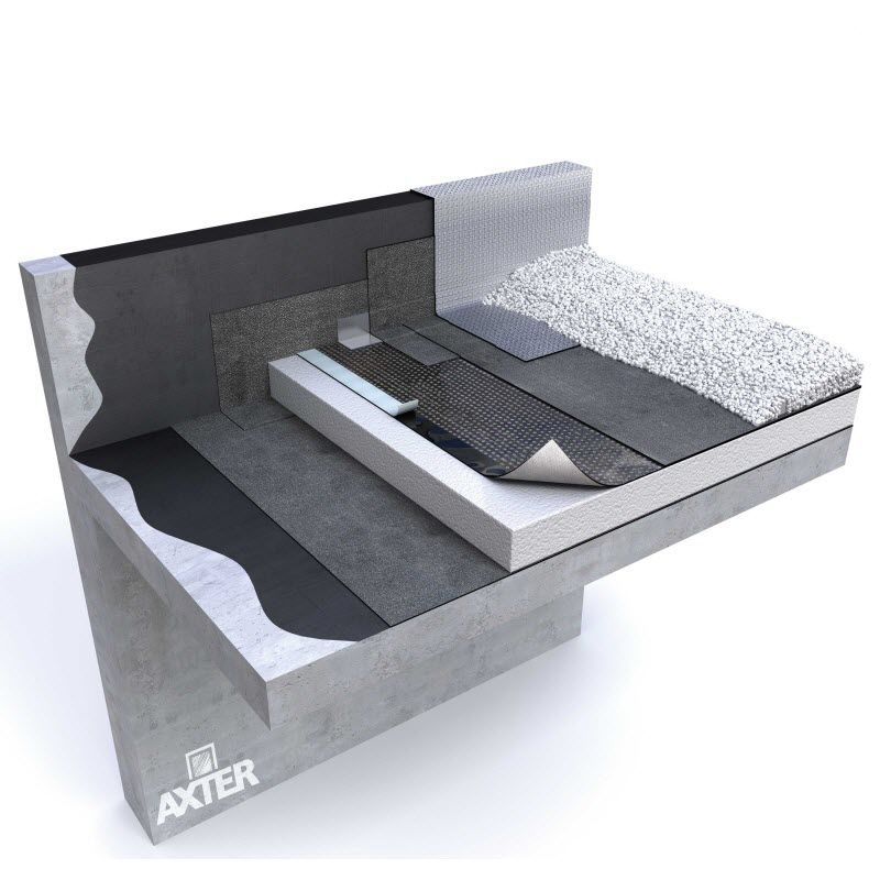 Flat roof bituminous waterproofing - HYRENE® TS - AXTER - double-layer