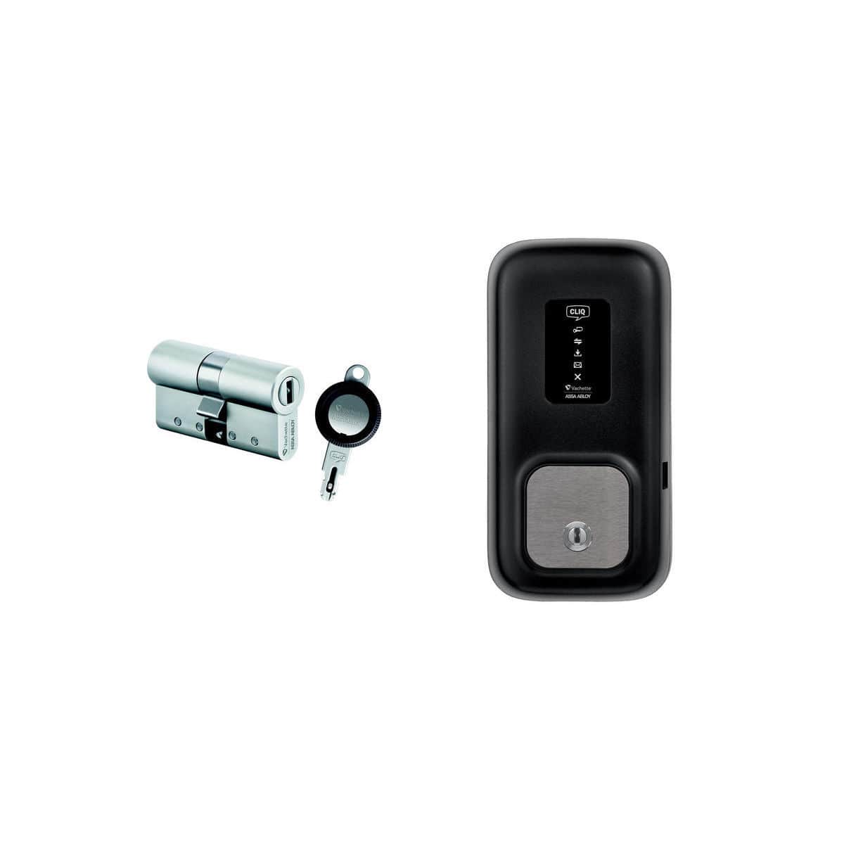 Security cylinder lock - eCLIQ - Vachette - electronic / key