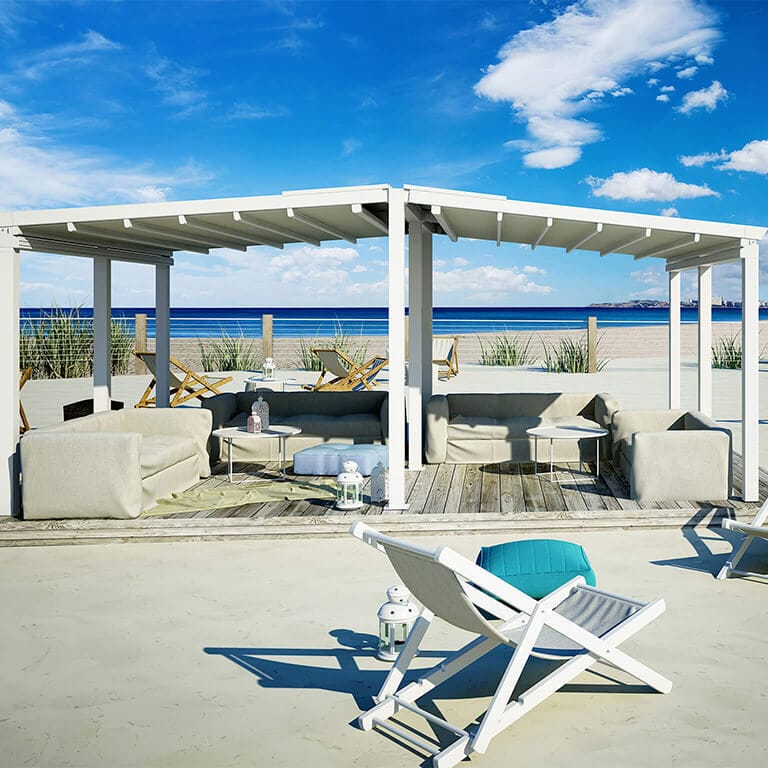 Self-supporting pergola - Stylex top - AMA sun protection industries ...