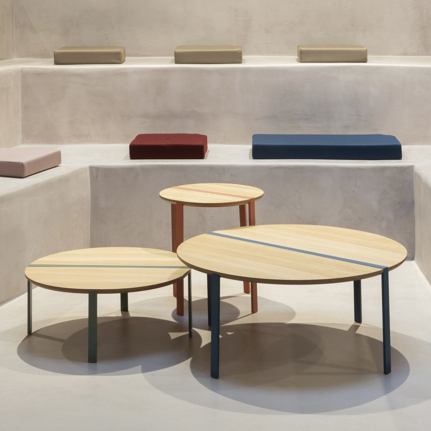 Contemporary coffee table - Clip - Placet - wood veneer / natural oak ...