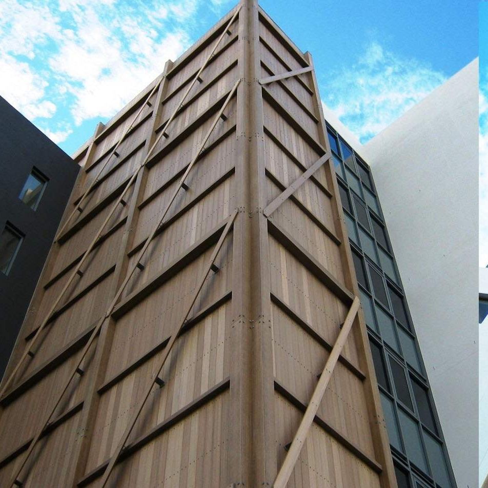 Composite ventilated facade - Innowood - large-format