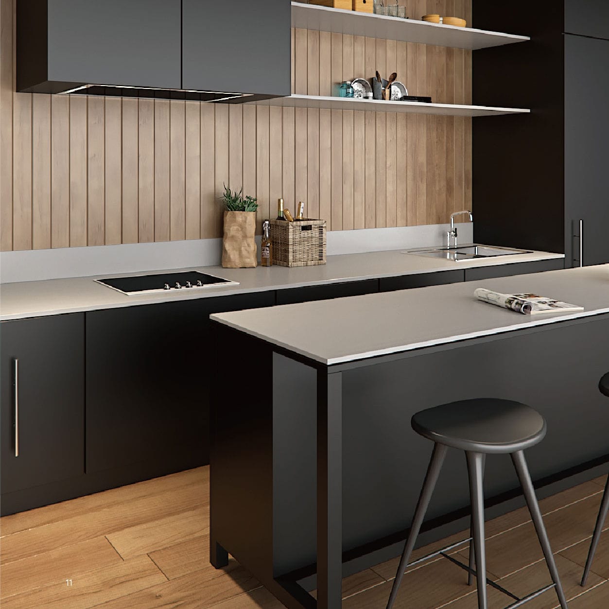 Kitchen laminated panel - DEBO-CLEANTOP-04 - DEBO - for furniture ...