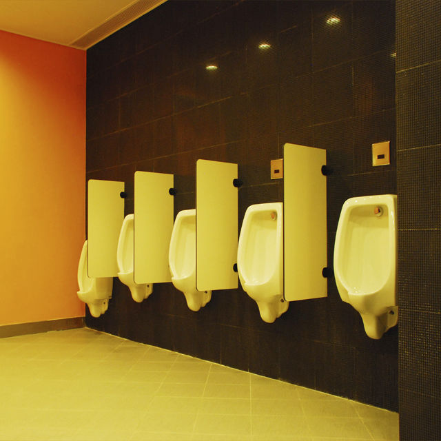 Public washroom urinal partition - DEBO-TP-10 - DEBO - for public space