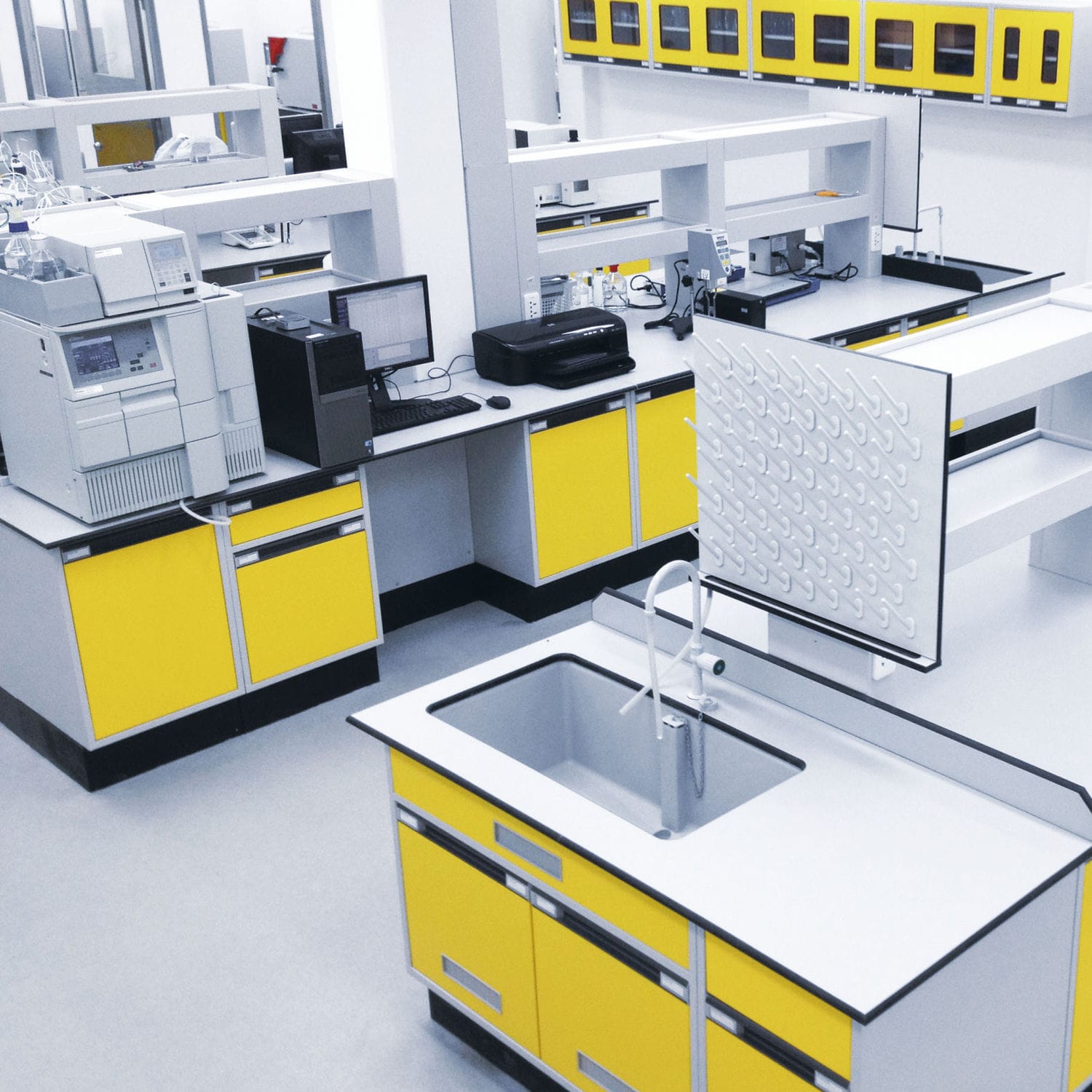 Contemporary work table - DEBO-LABENCH-04 - DEBO - HPL / laminate base ...