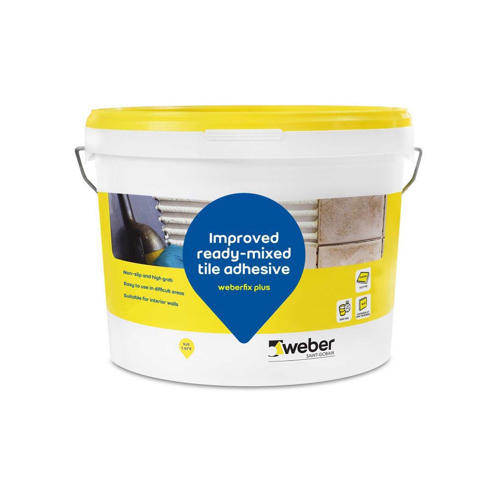 Tile adhesive paste - WEBERFIX PLUS - Weber - for partition wall