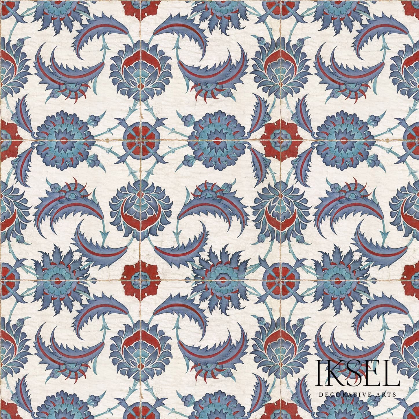 Contemporary wallpaper - IZNIK RUSTEM RW102 - Iksel Decorative Arts ...