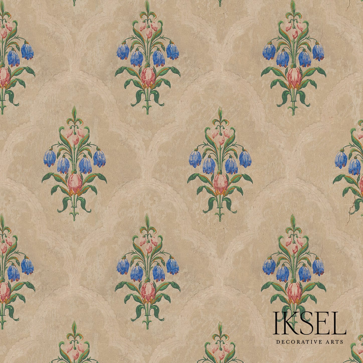Contemporary wallpaper - RW411 Louis XVI Prairie Bouquet - Iksel ...