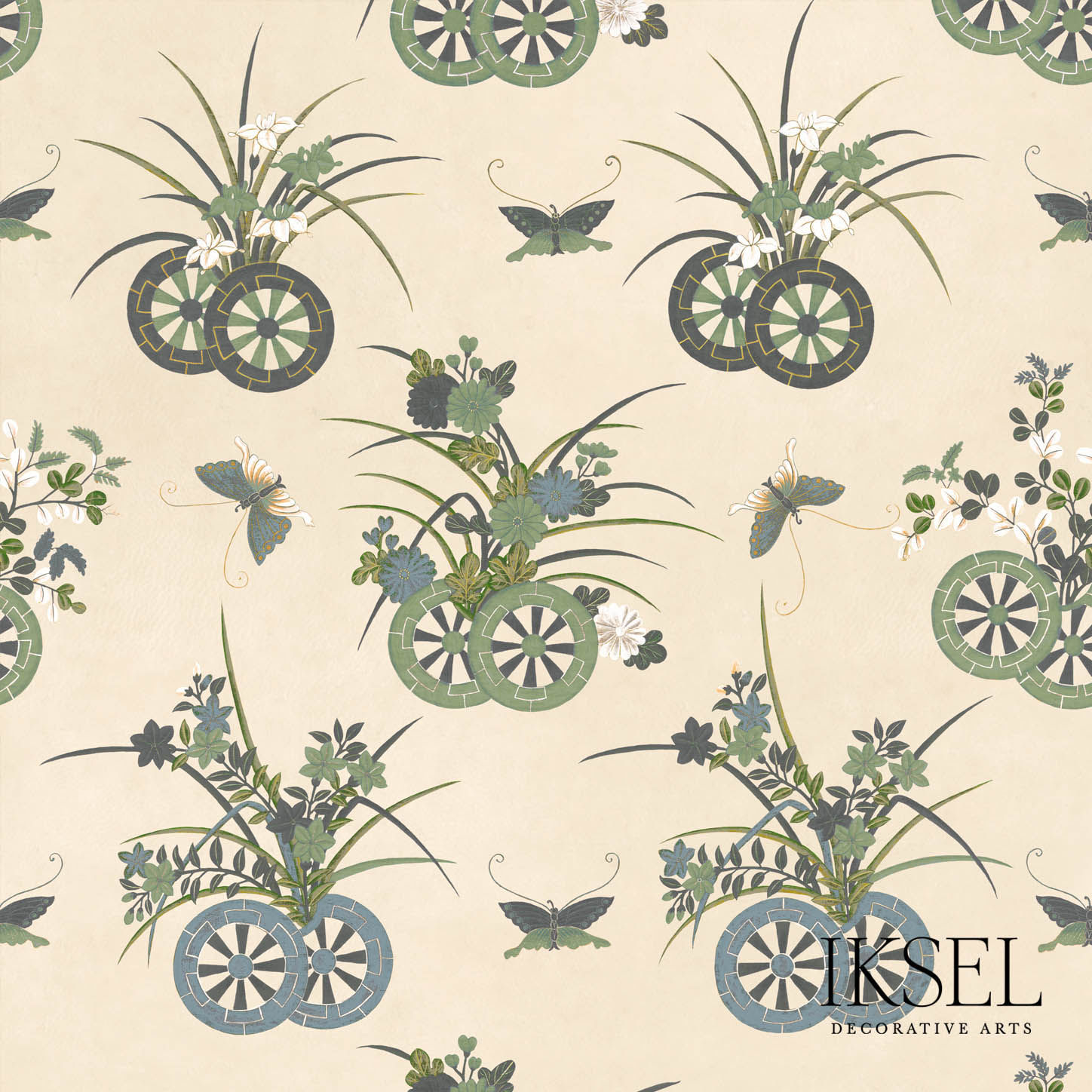 Contemporary wallpaper - RW608 Japanese Chariots - Iksel Decorative ...