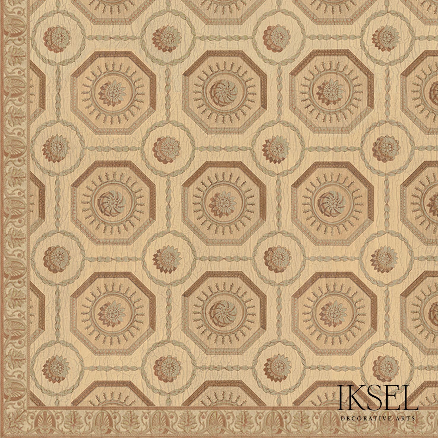 Contemporary wallpaper - CE203 Coffered Hexagon Ceiling - Iksel ...