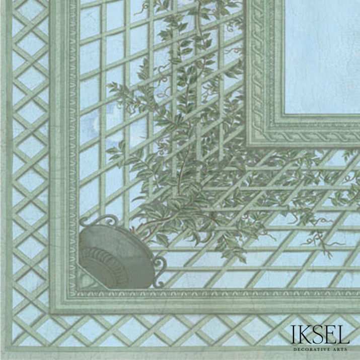 Contemporary wallpaper - CE213 Trellis Ceiling - Iksel Decorative Arts ...