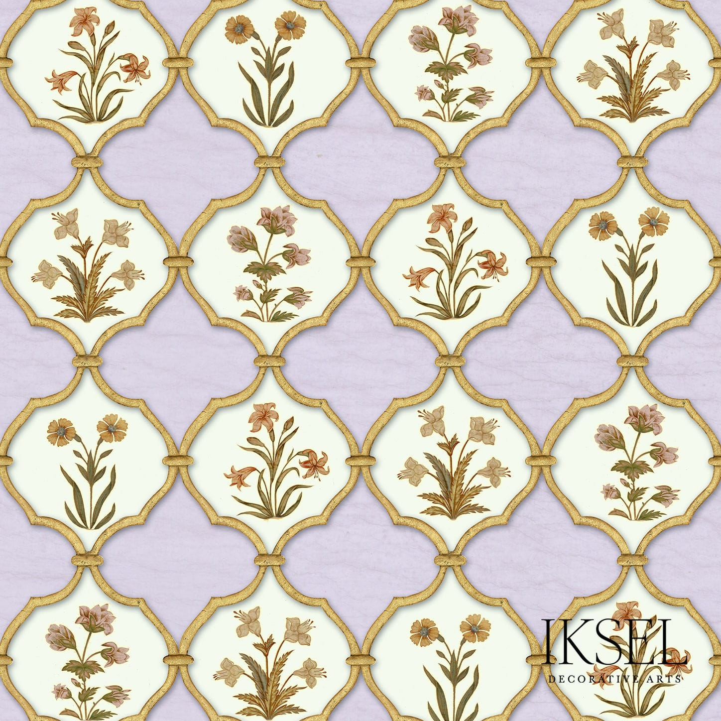 Contemporary wallpaper - RW310 Jali Bouquet - Iksel Decorative Arts ...
