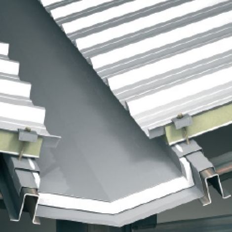 Aluminum roof gutter - EAVES - ISOMEC - rectangular / V-shaped