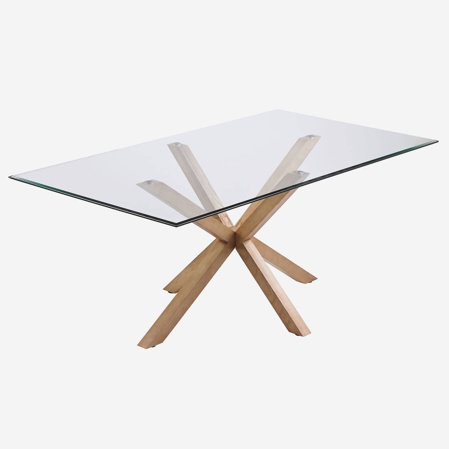 Contemporary dining table - IDOL - CAMINO A CASA - tempered glass / ash ...