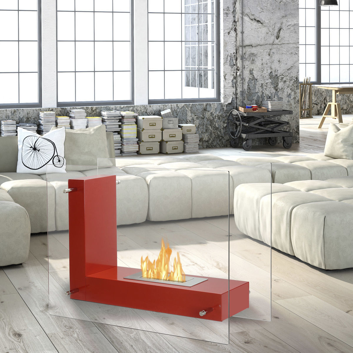 Bioethanol fireplace - VITRUM L RED - IGNIS Development, Incorporated ...