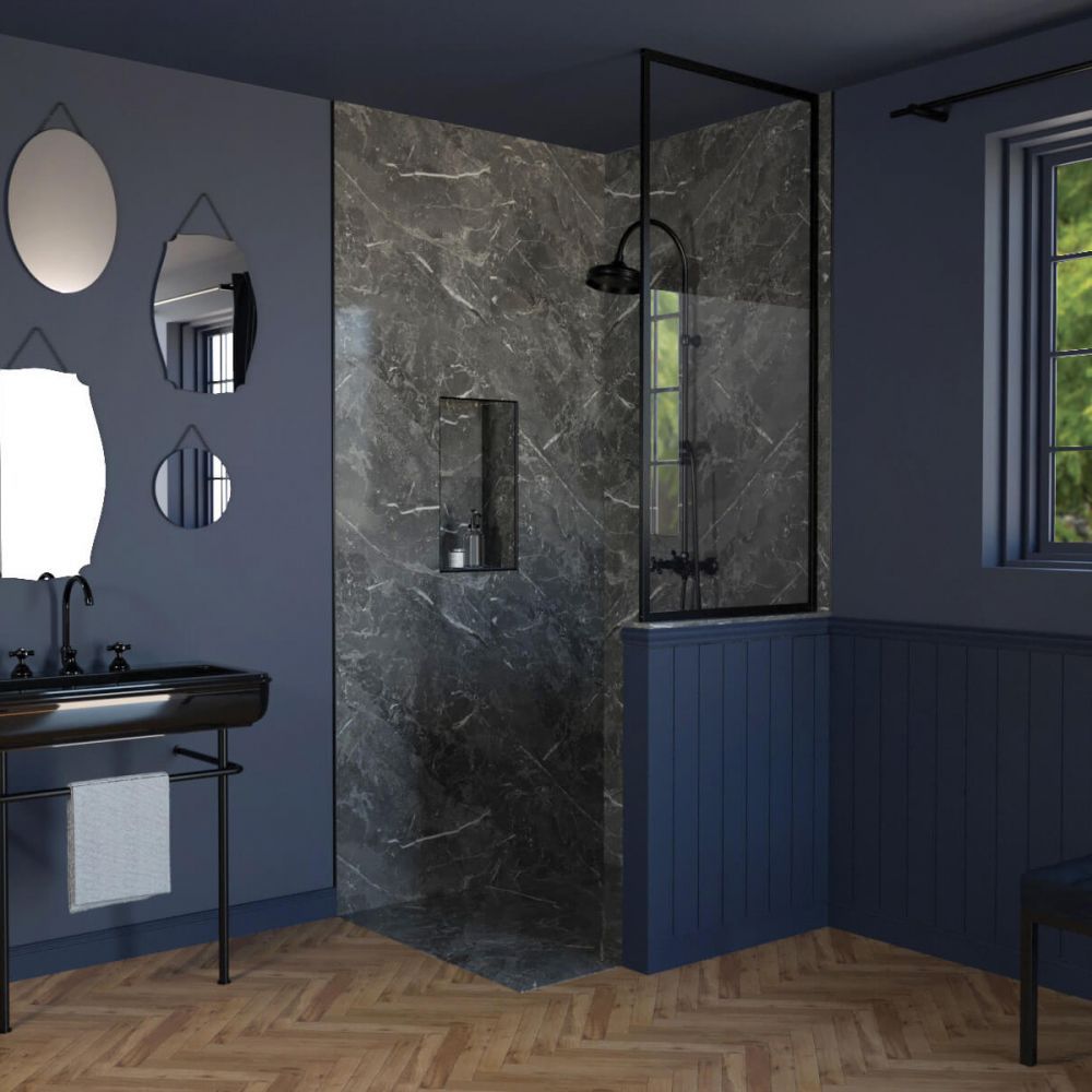 Fixed shower screen - MILAN - BATH BAZAAR - rectangular / for alcoves ...