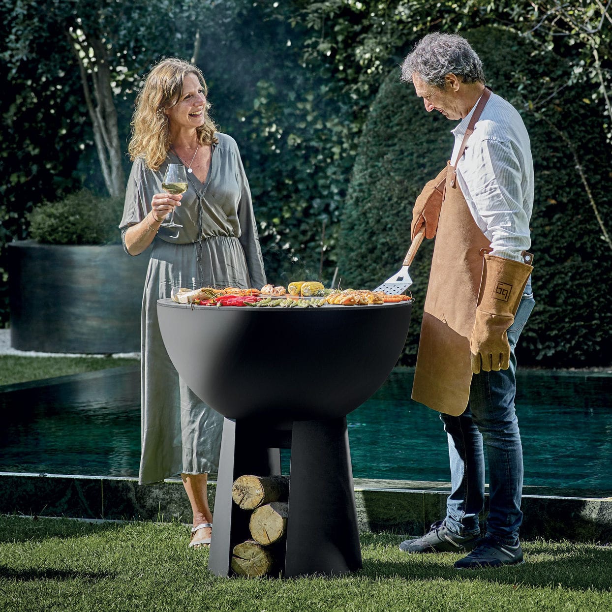 Wood-burning barbecue - BG STONE - BODART & GONAY - mobile ...